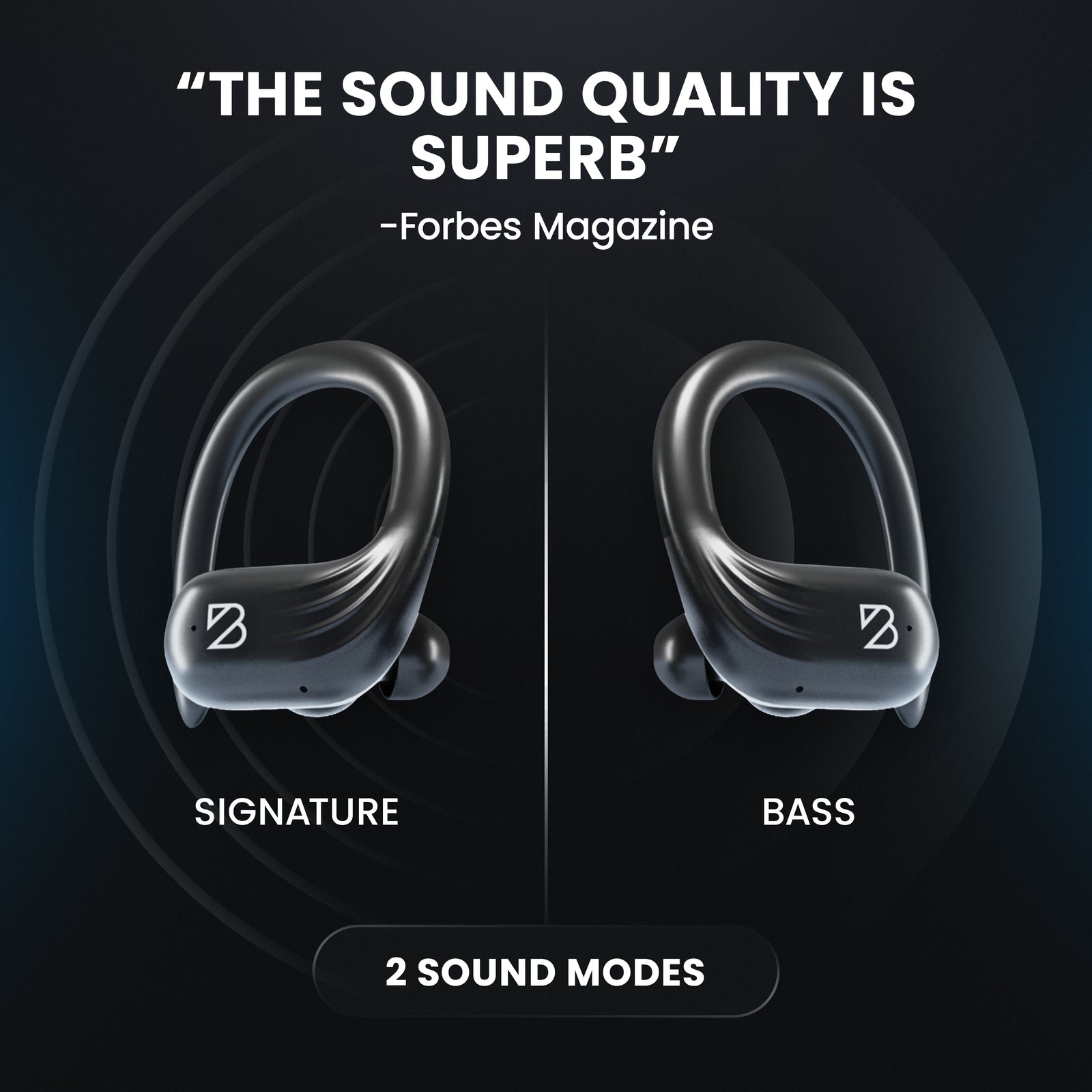 Runner 60 Wireless Earbuds - Waterproof, 80 Hours of Battery, Bass Mode